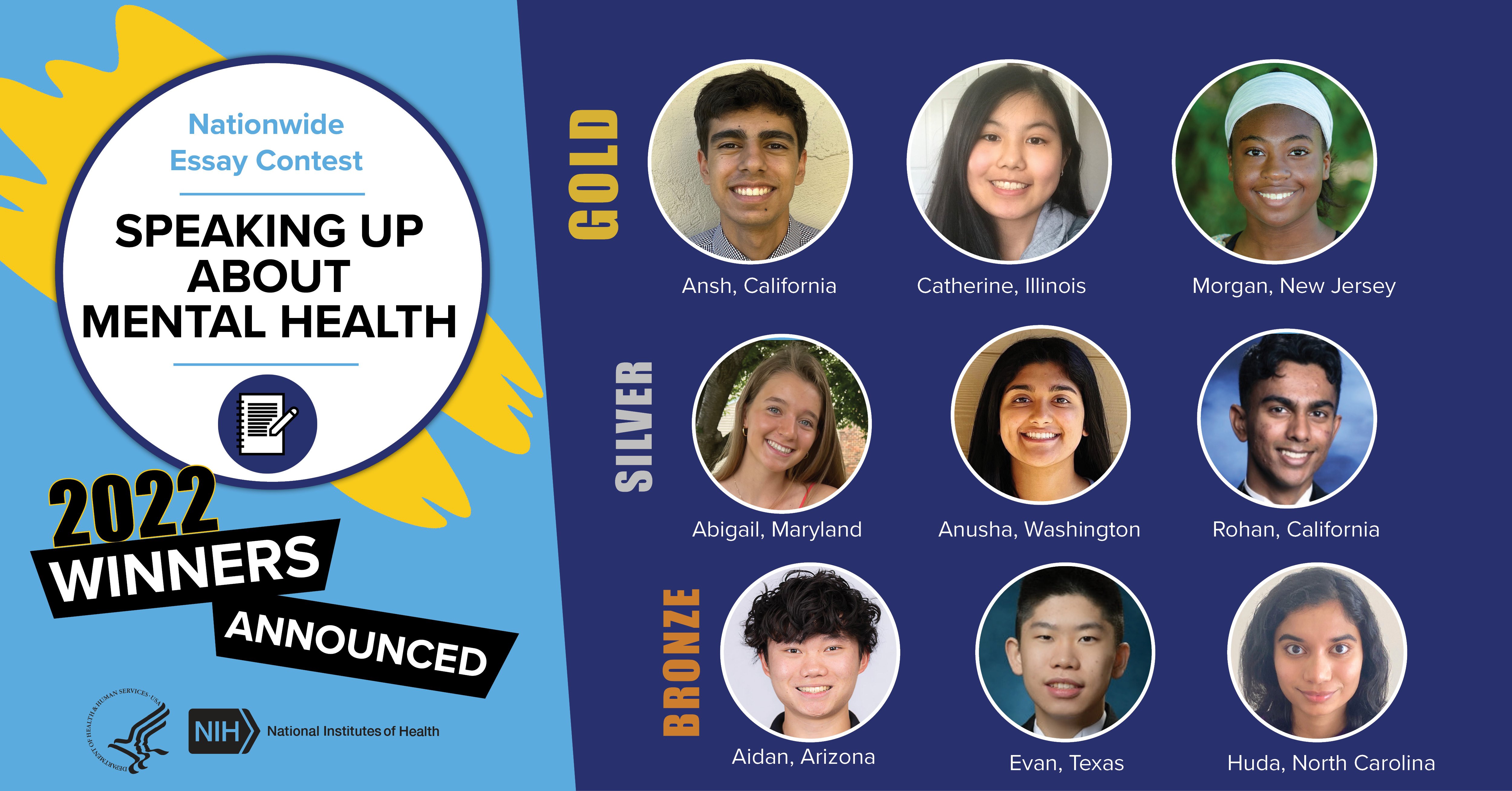 NIH Announces Winners of High School Mental Health Essay Contest ...
